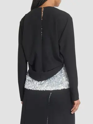 Rabanne Metallic Crepe Blouse