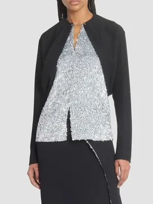 Rabanne Metallic Crepe Blouse