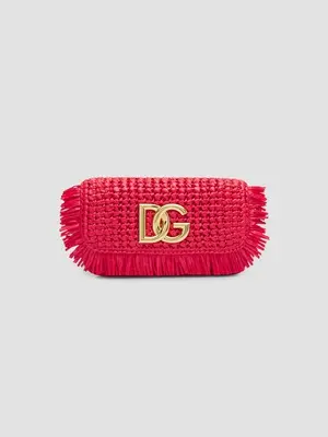Dolce & Gabbana Anticipo Carretto Raffia Shoulder Bag