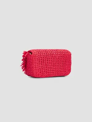 Dolce & Gabbana Anticipo Carretto Raffia Shoulder Bag