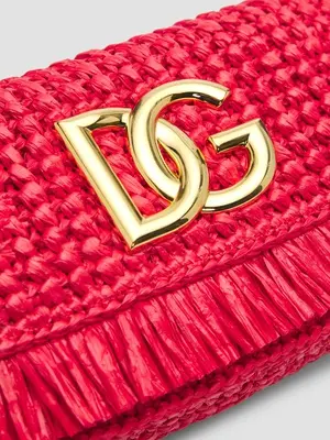 Dolce & Gabbana Anticipo Carretto Raffia Shoulder Bag