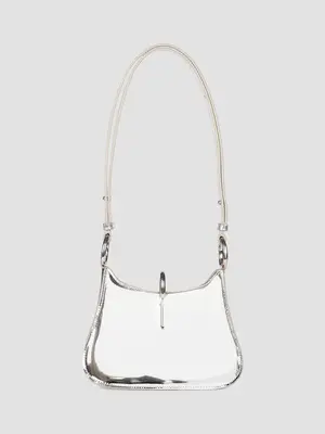 Rabanne Small Ring Leather Shoulder Bag Silver