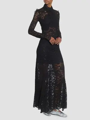 Rabanne Lace Wrap Long-sleeve Top - Black