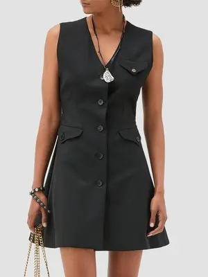 Versace Lightweight Wool-mohair Minidress