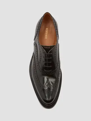Versace Brogue Leather Oxford Loafers