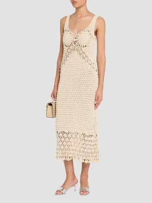 Rabanne Crochet Embellished Midi Dress