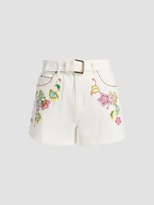 Cinq À Sept Jardin Boheme Belted Ceil Shorts