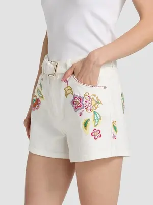 Cinq À Sept Jardin Boheme Belted Ceil Shorts
