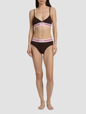 Versace Slip Cotton Rib Briefs