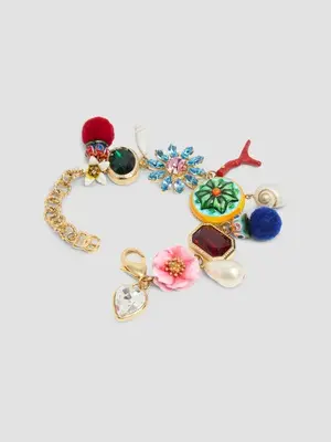 Dolce & Gabbana Goldtone & Mixed-media Charm Bracelet