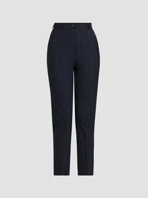 Dolce & Gabbana Pinstriped Stretch Virgin Wool Slim-leg Pants