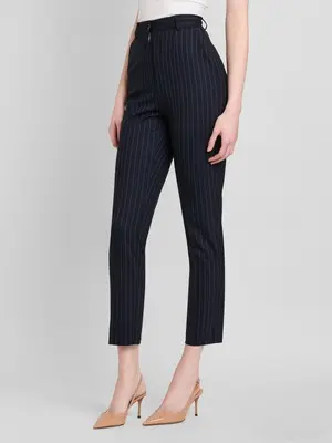 Dolce & Gabbana Pinstriped Stretch Virgin Wool Slim-leg Pants