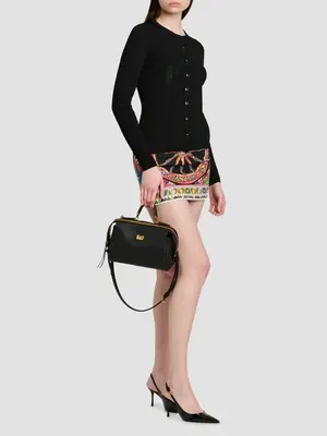 Dolce & Gabbana Vittoria Leather Top Handle Bag - Nero