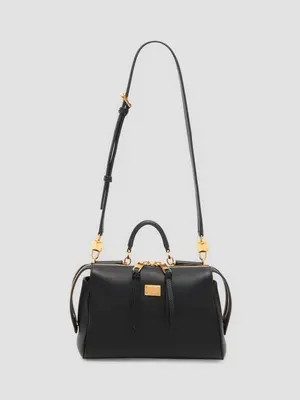 Dolce & Gabbana Vittoria Leather Top Handle Bag - Nero