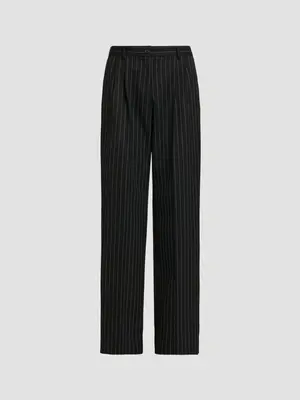 Dolce & Gabbana Pinstriped Virgin Wool-cashmere Straight-leg Pants