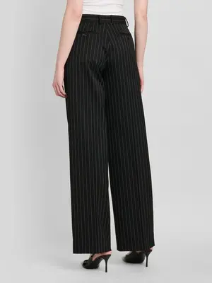 Dolce & Gabbana Pinstriped Virgin Wool-cashmere Straight-leg Pants