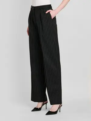 Dolce & Gabbana Pinstriped Virgin Wool-cashmere Straight-leg Pants