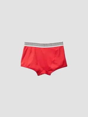 Versace Ribbed Greca Medusa Stretch-cotton Trunk Briefs - Bright Red