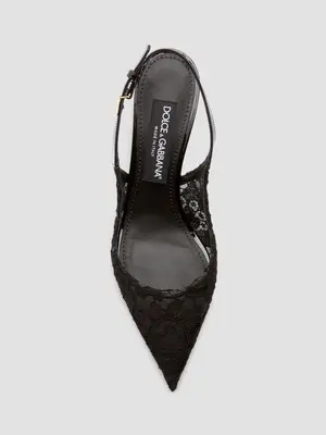 Dolce & Gabbana Lace Slingback Pumps