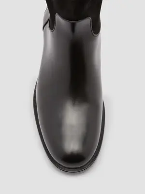 Dolce & Gabbana Equestrian Suede & Leather Boots