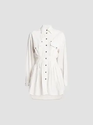 Versace La Vacanza Poplin Cotton Utility Shirtdress