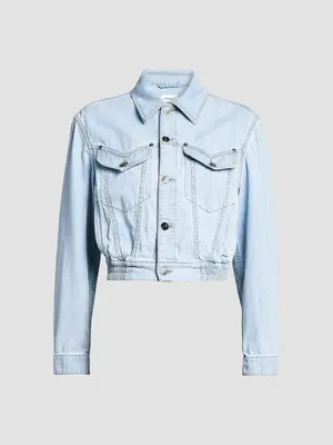 Versace Denim Chambray Blouson Trucker Jacket