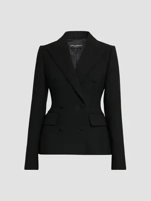 Dolce & Gabbana Double Crepe Wool Blazer - Nero