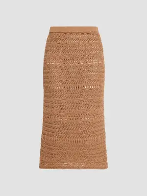 Fabiana Filippi Sequined Cotton-linen Pencil Skirt