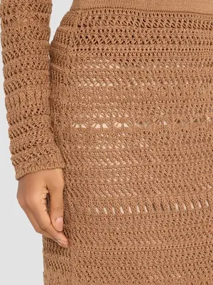 Fabiana Filippi Sequined Cotton-linen Pencil Skirt