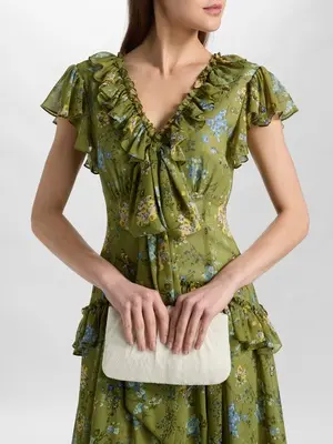 Cinq À Sept Sevi Windswept Floral Midi Dress - Iguana Multi
