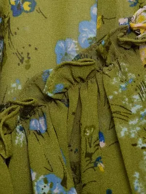 Cinq À Sept Sevi Windswept Floral Midi Dress - Iguana Multi