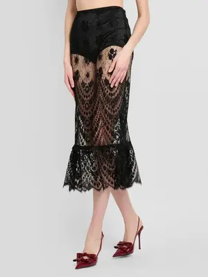 Dolce & Gabbana Pizzo Chantilly Lace Midi Skirt
