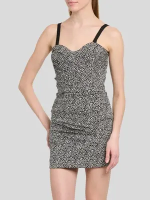 Dolce & Gabbana Printed Stretch Silk Mini Dress