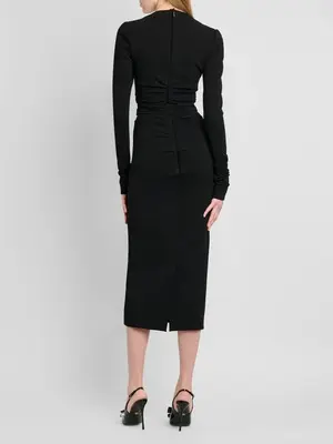 Dolce & Gabbana Jersey Scoopneck Midi Dress