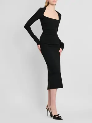 Dolce & Gabbana Jersey Scoopneck Midi Dress