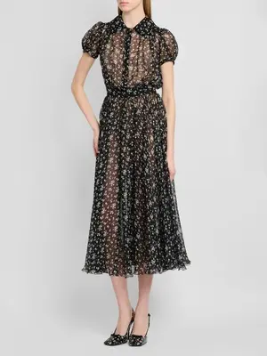Dolce & Gabbana Chiffon Silk Floral Shirtdress