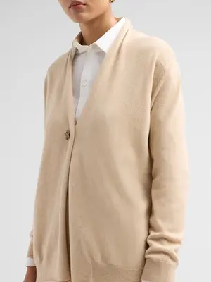 Fabiana Filippi Platinum Virgin Wool-blend Cardigan