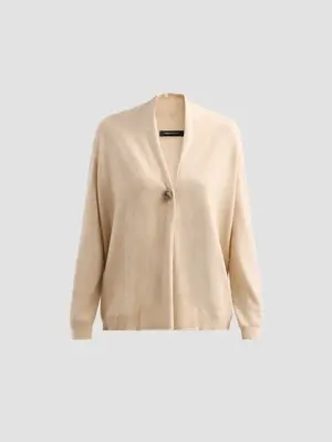 Fabiana Filippi Platinum Virgin Wool-blend Cardigan - Vimini