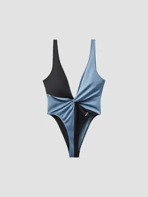 Versace Colorblocked Twist One-piece Swimsuit - Multi