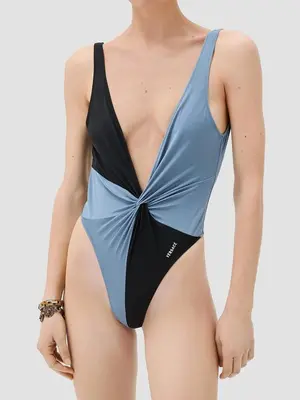 Versace Colorblocked Twist One-piece Swimsuit - Multi