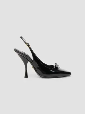 Dolce & Gabbana 105mm Patent Leather Slingback Pumps