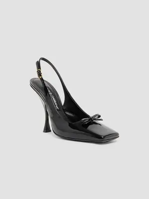 Dolce & Gabbana 105mm Patent Leather Slingback Pumps