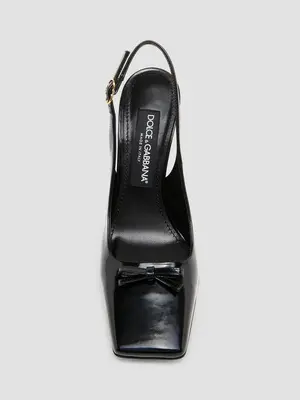 Dolce & Gabbana 105mm Patent Leather Slingback Pumps