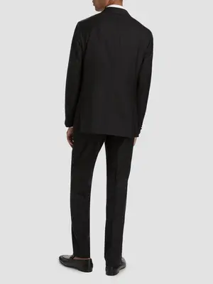 Isaia Peak-lapel Wool Tuxedo