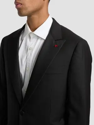 Isaia Peak-lapel Wool Tuxedo