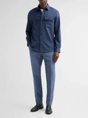 Isaia Summertime Denim Overshirt