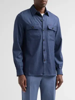 Isaia Summertime Denim Overshirt