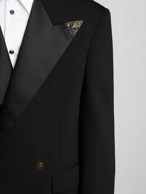 Versace Embellished Stretch Wool Evening Jacket