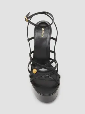 Versace 140mm Medusa-detail Leather Platform Sandals