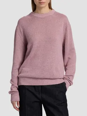 JIL SANDER Hemp-silk Crewneck Sweater